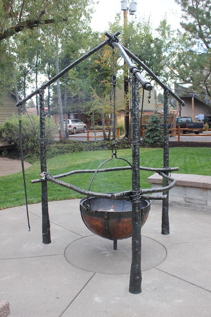 Fir Street Park Copper Cauldron - Rustic - Patio - Other - by Ponderosa ...
