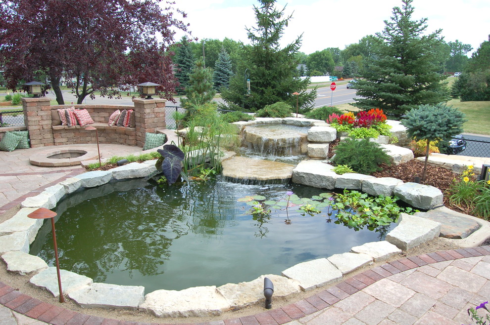 Fire pit & pond - Traditional - Patio - Minneapolis - by Daryl Melquist ...