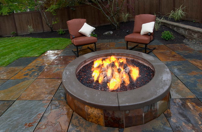 Fire Pit - Rustic - Patio - Seattle - by Tri-Scapes Landscaping | Houzz