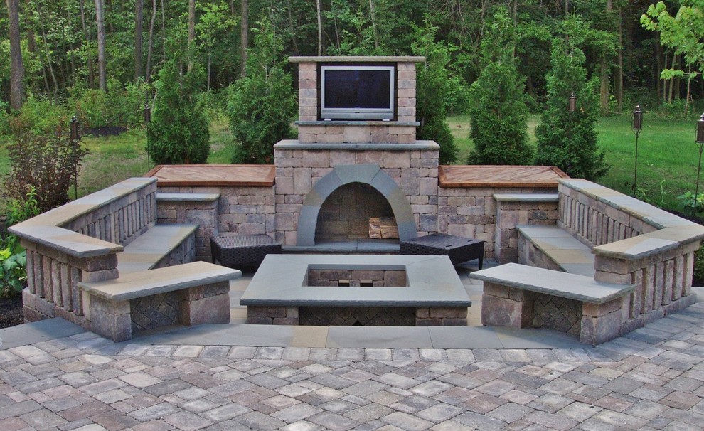 FIRE PIT WITH TV - Traditional - Patio - Cleveland - by Daniel's ...
