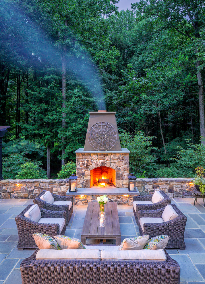 Fireplace with Forest Backdrop - Contemporary - Patio - Baltimore - by ...