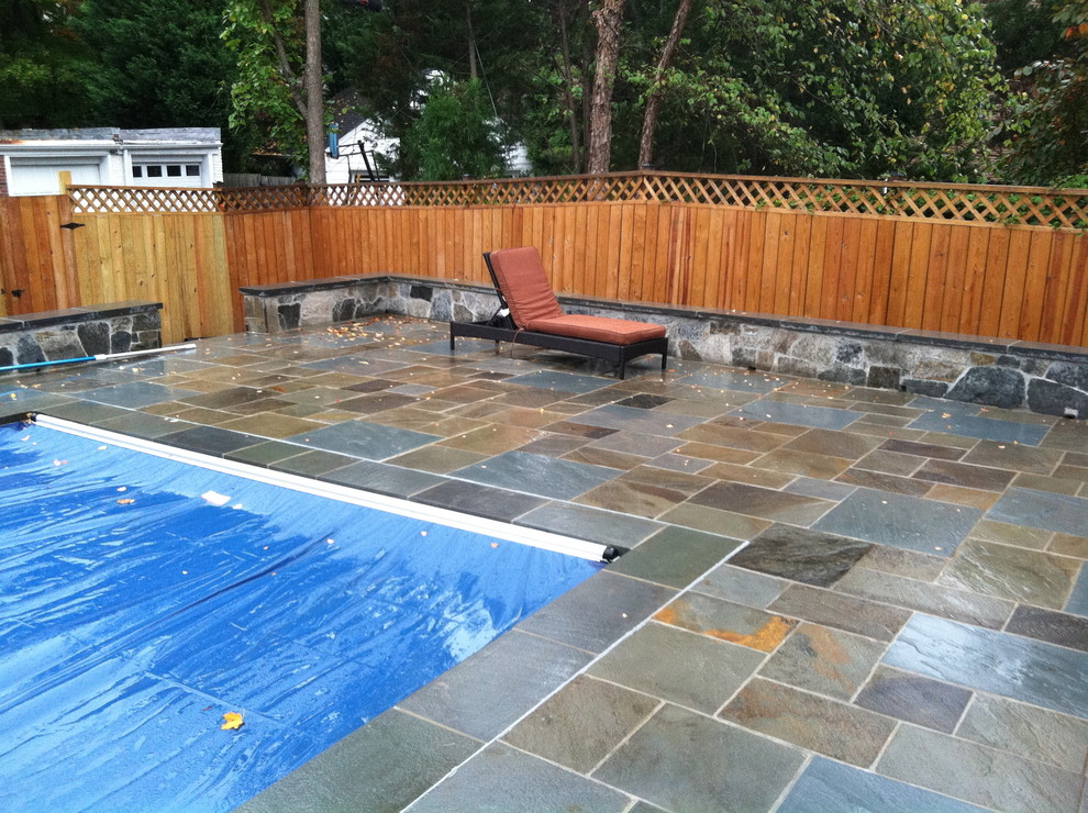 Flagstone Pool Deck in Washington DC - Spring Valley NW - Contemporary ...
