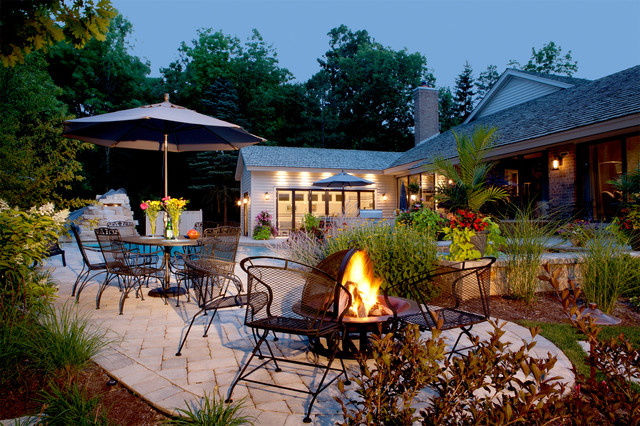 Forested Retreat - Before and After - Traditional - Courtyard - Chicago ...