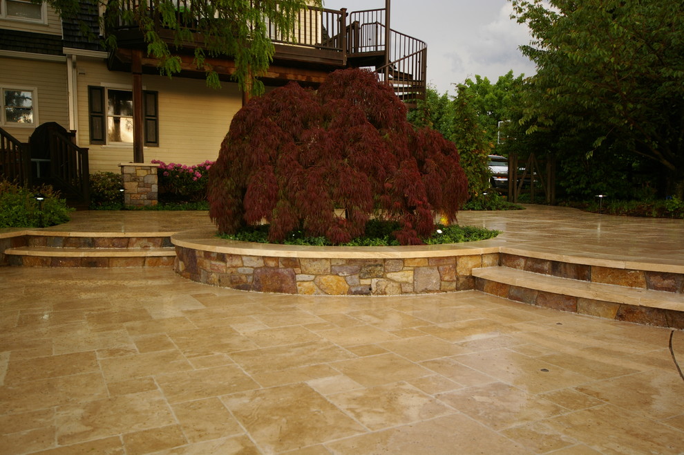 From Travertine to Tranquility - Patio - Philadelphia - by ELA Outdoor ...