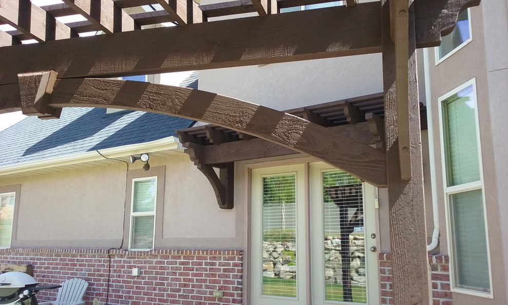 Fullsize Timber Frame Pergola & Timber Frame Awning - Traditional ...