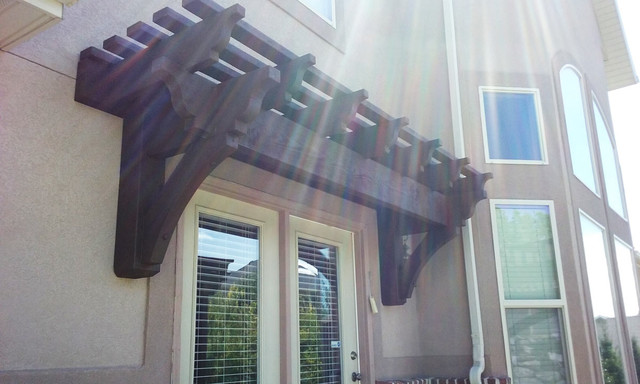 Fullsize Timber Frame Pergola & Timber Frame Awning - Classico - Patio ...