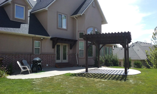 Fullsize Timber Frame Pergola & Timber Frame Awning - Classico - Patio ...