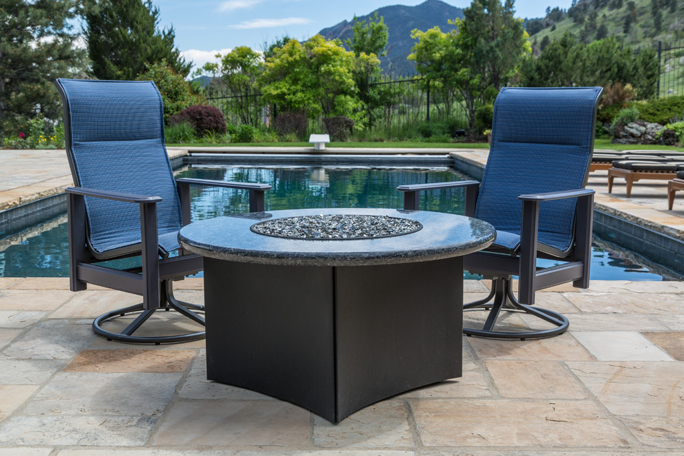 Gas Fire Table with Outdoor Furniture - Modern - Patio - Denver - by ...