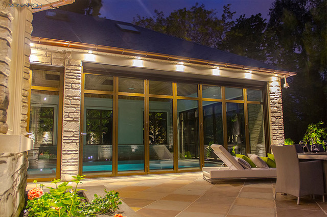 Glass Walls for Pool House - Contemporary - Patio - Toronto - by ...