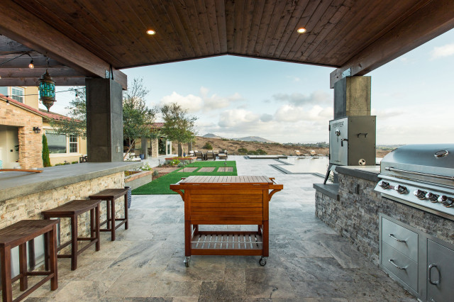 Gorgeous Infinity Pool with mulitple outdoor living spaces ...