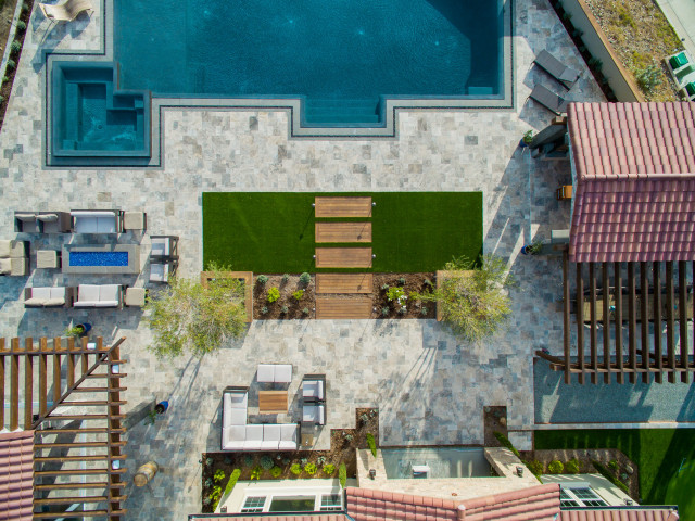 Gorgeous Infinity Pool with Multiple Outdoor Living Spaces ...