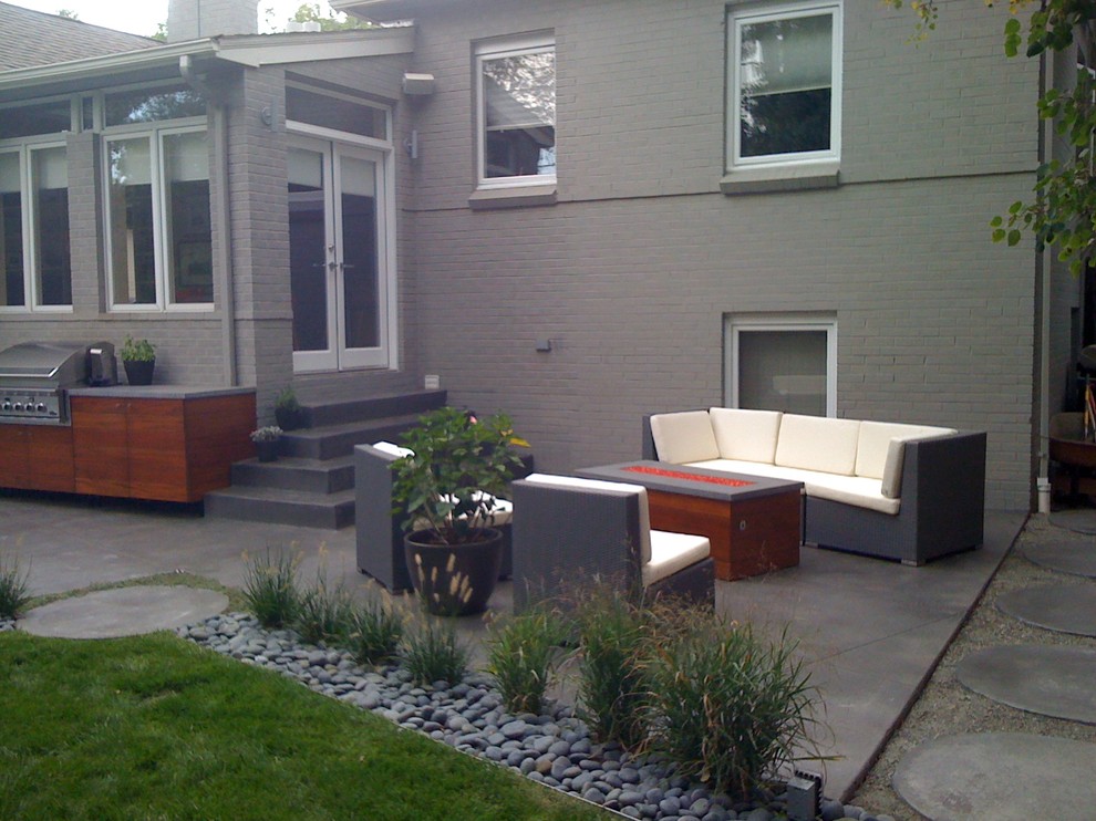 Gray Backyard - Modern - Patio - Denver | Houzz