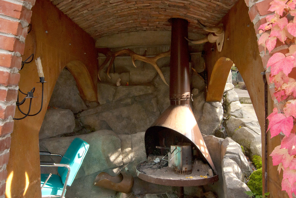 Grotto Fireplace - Patio - Seattle - by Louise Lakier | Houzz