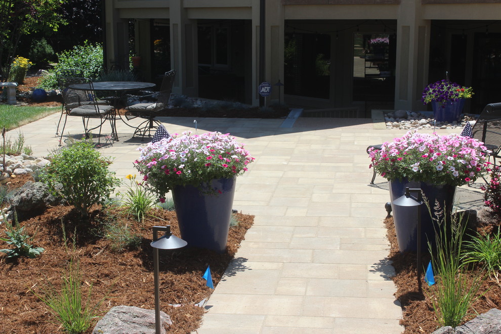 "H" Paver Patio and Backyard Landscape - Traditional - Patio - Denver ...