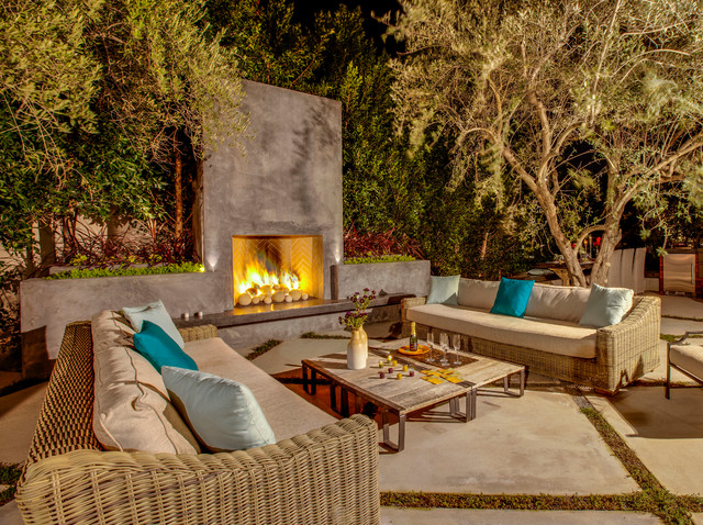 Hollywood Hills Landscape Design Project - Contemporary - Patio - Los ...