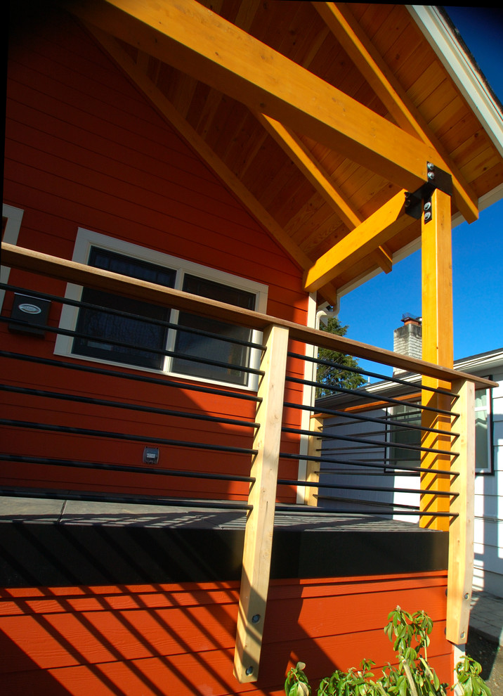 Horizontal pipe guardrail - Contemporary - Patio - Seattle - by CCM ...