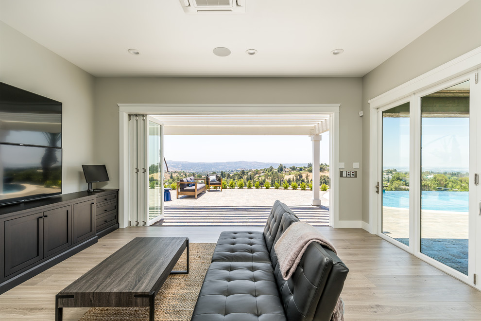Indoor-Outdoor Pool House Created with Two AG Millworks Accordion Doors ...