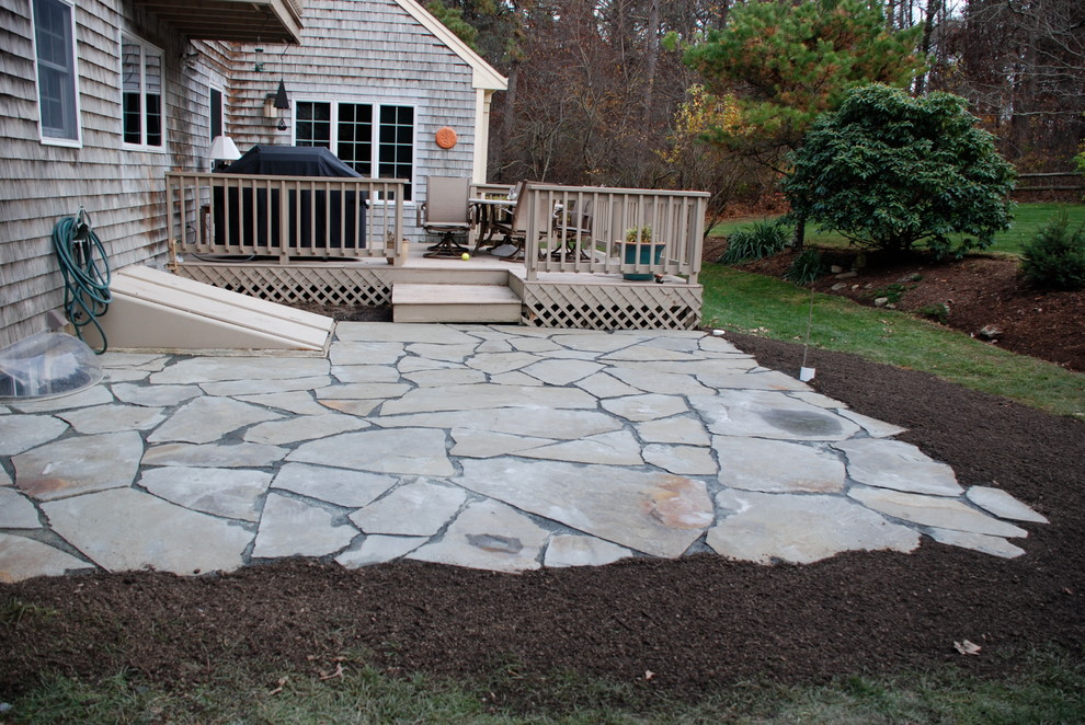 Irregular Bluestone Patio - Beach Style - Patio - Boston - by DeMelo ...