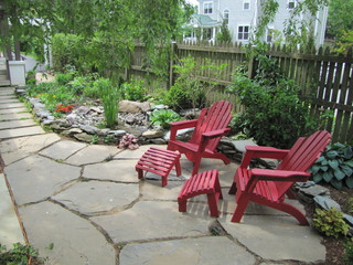 Irregular Stone Patio - Traditional - Patio - DC Metro - by Hughes ...