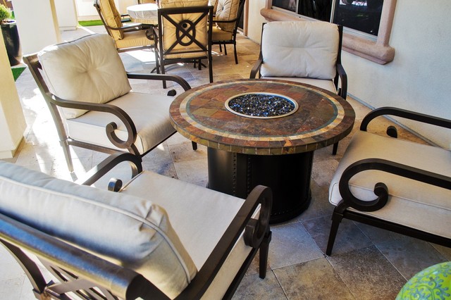 Jacuzzi, Pool, and Grill Backyard - Traditional - Patio - Phoenix - by ...