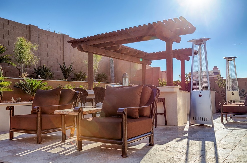 Jacuzzi, Pool, and Grill Backyard - Traditional - Patio - Phoenix - by ...