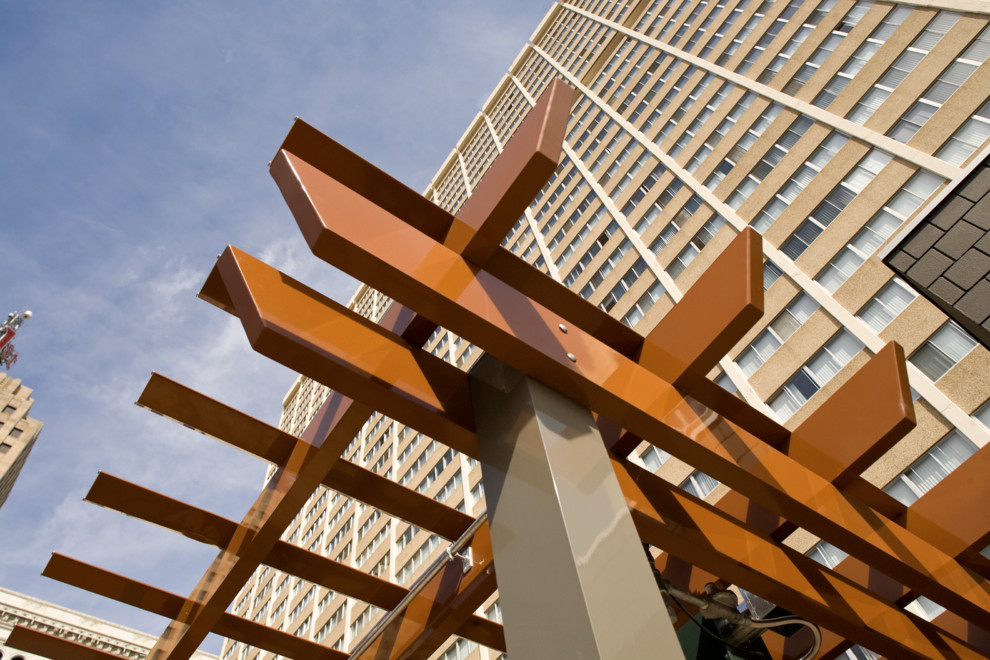 Kellogg Square - Custom Aluminum Pergola - Patio - Minneapolis - by Structureworks Fabrication ...
