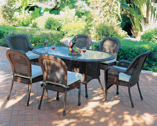 Key West Oval Dining Set in Chocolate - Traditional - Patio - Raleigh ...
