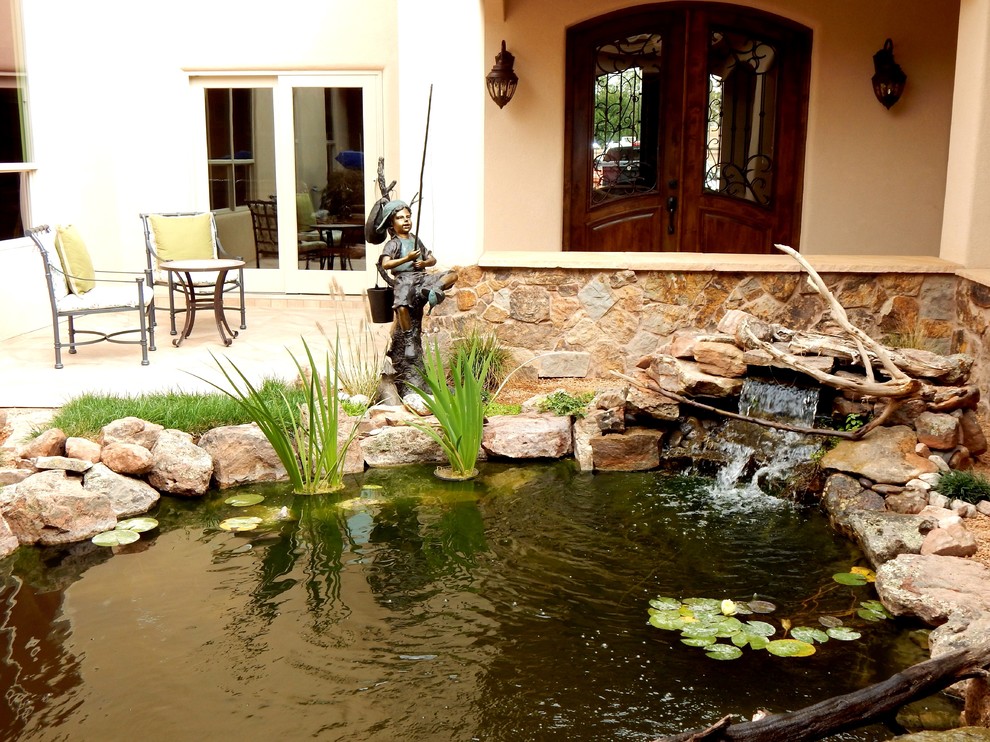 Koi Fish Pong with Waterfalls - Traditional - Patio - Albuquerque - by ...