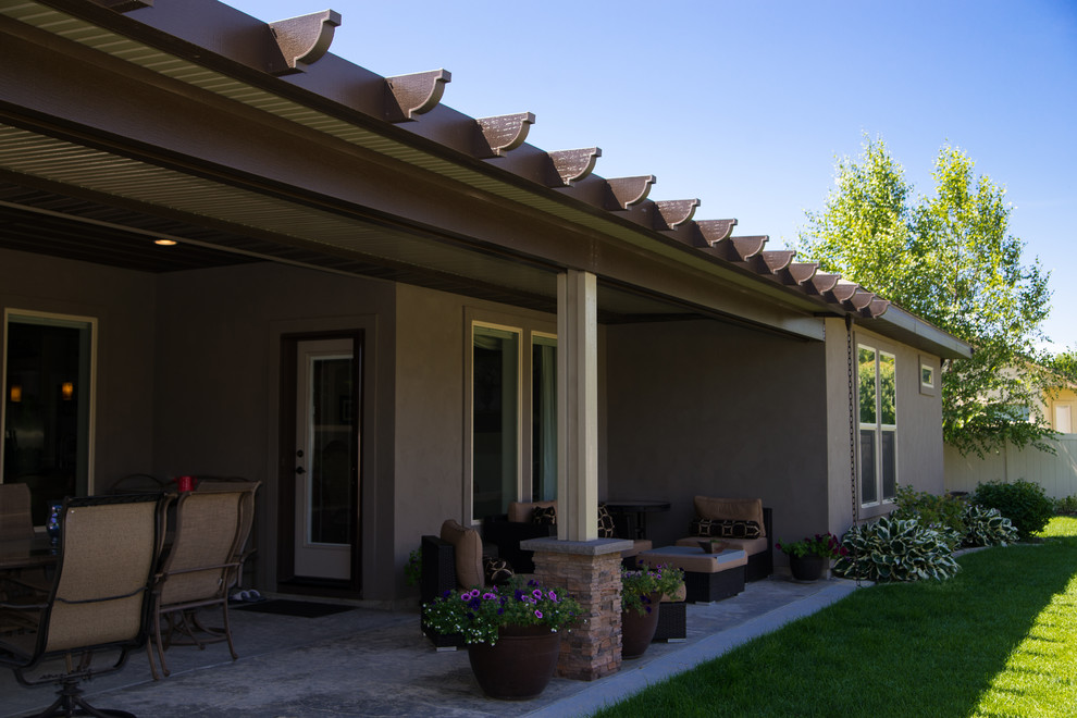 L Shaped Solid Cover - Mediterranean - Patio - Boise - by ShadeWorks ...
