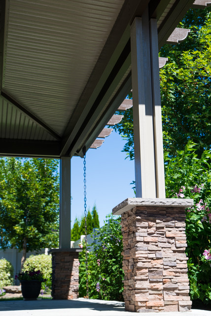 L Shaped Solid Cover - Mediterranean - Patio - Boise - by ShadeWorks ...