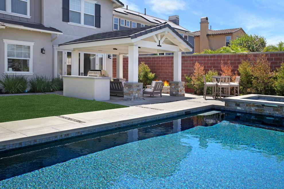Ladera Ranch - Covered Patio California Room - Pool View - Contemporary ...