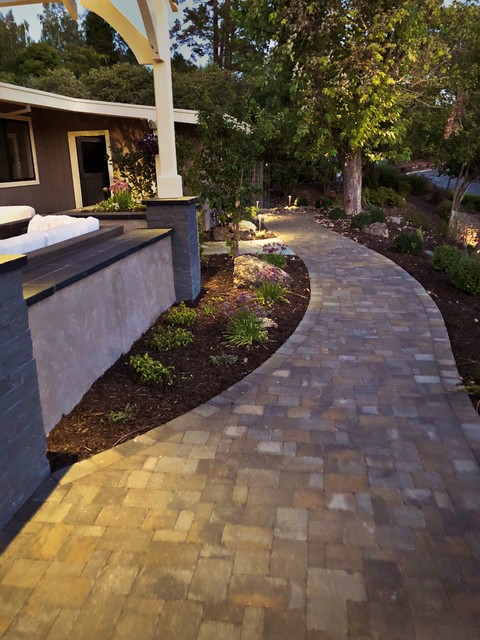 Lafeyette Hillside Arbor and Lighting - Traditional - Patio - San ...