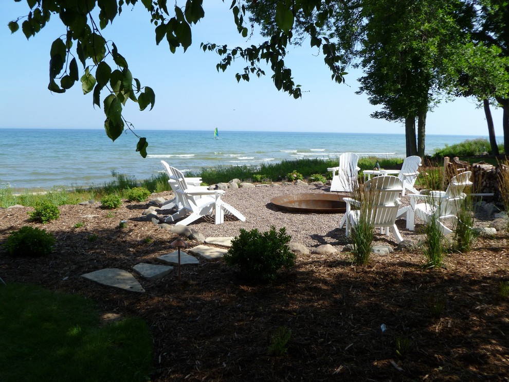Lake Michigan Firepit - Traditional - Patio - Milwaukee - by User | Houzz
