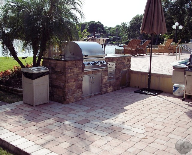 Lake Views with an Outdoor Kitchen - Traditional - Patio - Tampa - by ...