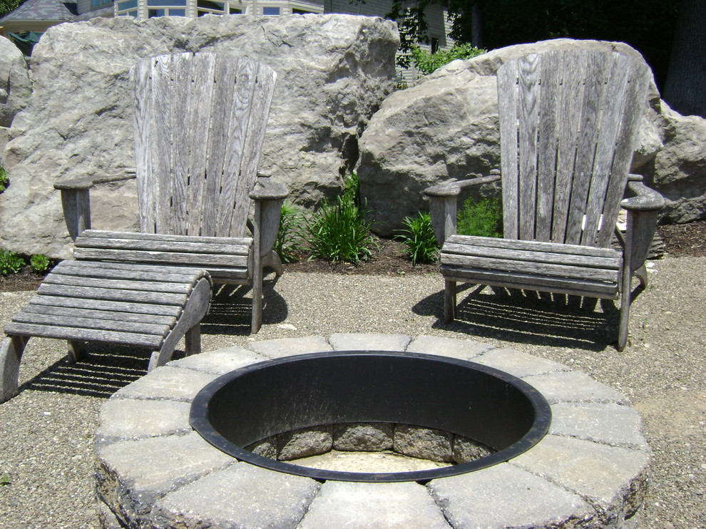 Lakeside Fire Pit - Traditional - Patio - Cleveland - by Daniel Lee ...