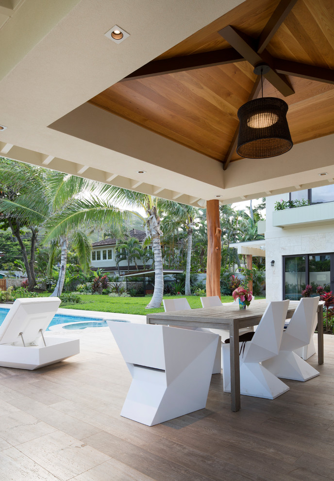 Lanikai Beach House - Beach Style - Patio - Hawaii - by Barker Kappelle ...