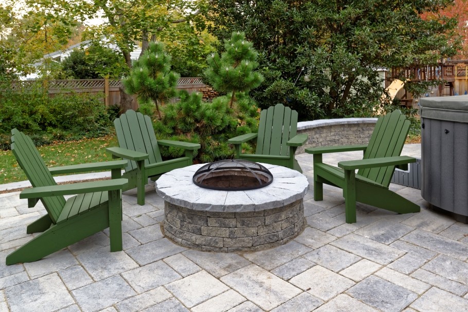 Large Backyard Patio and outdoor kitchen - Traditional - Patio - DC ...