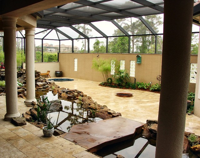 Large Screened Patio - Contemporain - Terrasse et Patio - Jacksonville ...