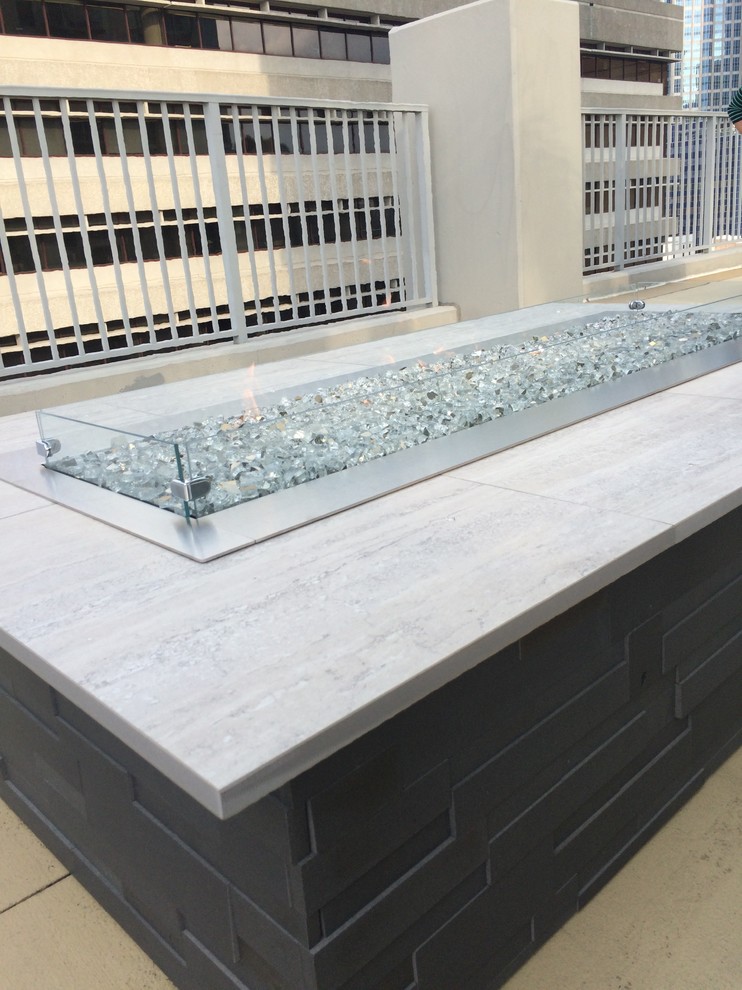 Linear LED Fire Pit Tables, SKYPOINT - Tampa, FL - Modern - Patio ...