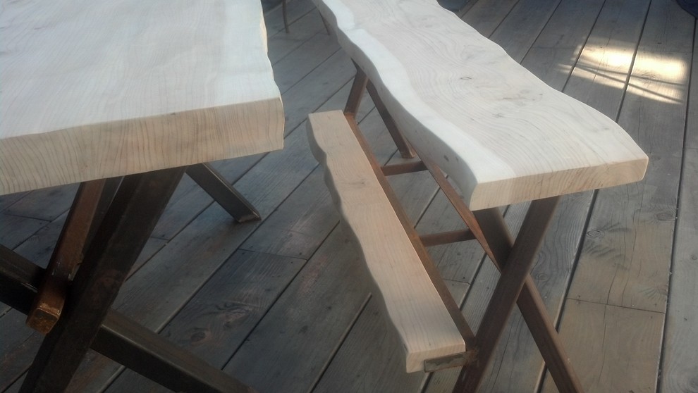 Live edge table and bench - Contemporáneo - Patio - Otras zonas - de ...