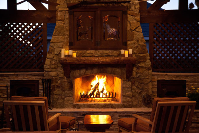 Lodge Style Outdoor Living Room - Traditional - Patio - Houston - by ...