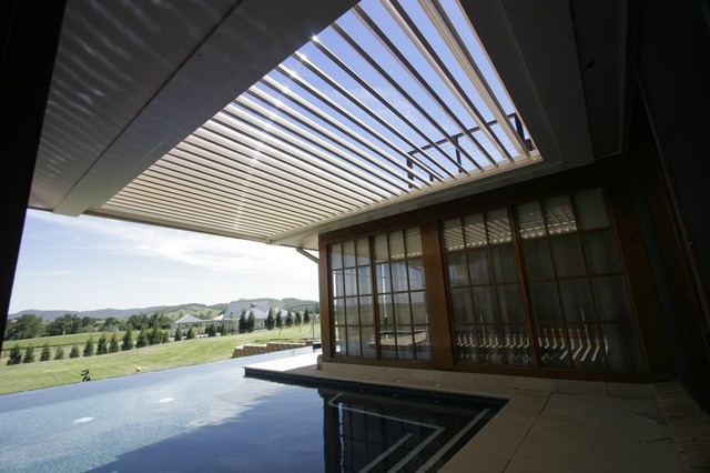 Louver Verandahs over pool - Modern - Patio - Melbourne - by Totally ...