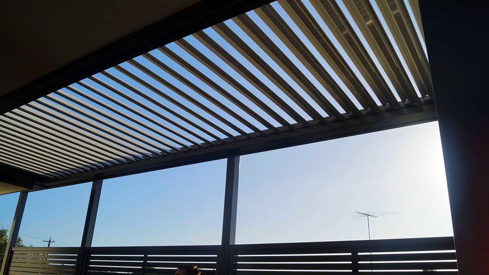 Louvered Verandah over Deck - Modern - Patio - Melbourne - by The ...