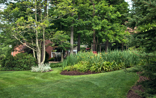 Lovely split-level driveway and entryway. - Retro - Courtyard - Other ...