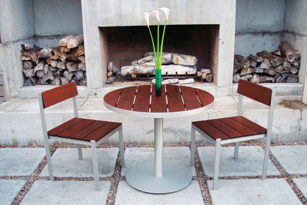 Luma Round Dining Table and Chairs, Ipe - Modern - Patio - Los Angeles ...