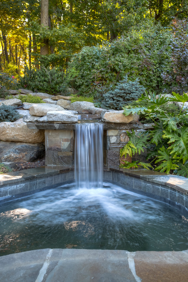 Luxurious, Rugged Natural Stone Spa - Traditional - Patio - New York ...