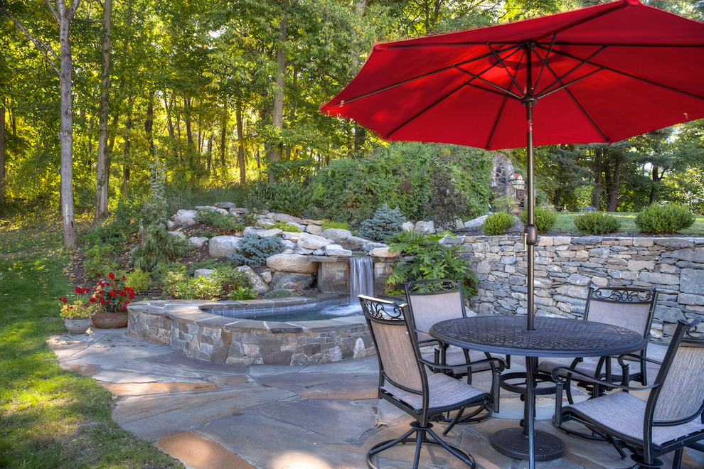 Luxurious, Rugged Natural Stone Spa - Traditional - Patio - New York ...