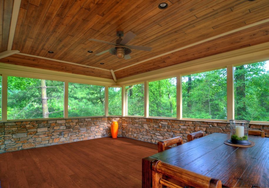 McLean Pavilion with Stone Walls - Rustic - Patio - DC Metro - by Core ...