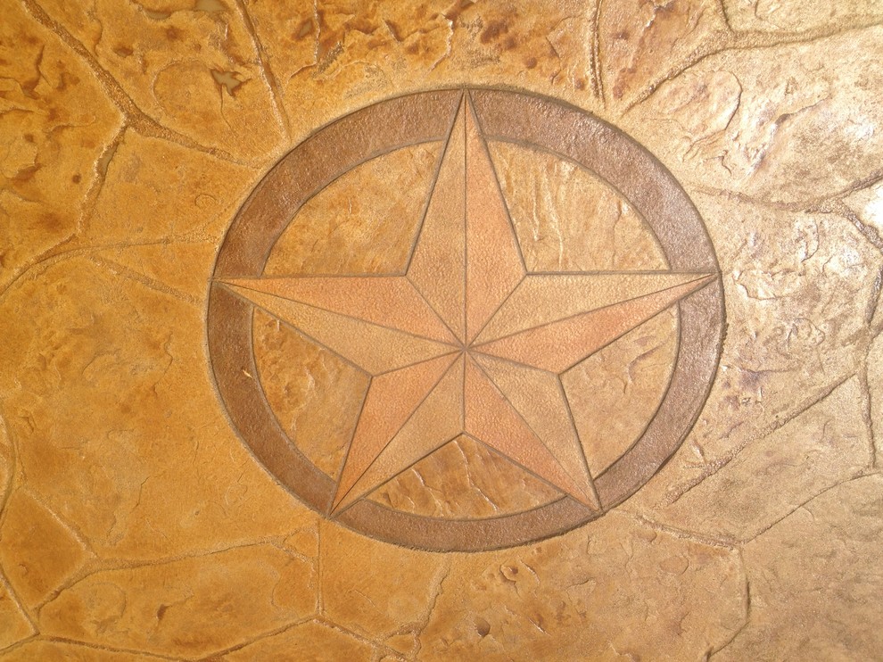 Medallions - L&L Concrete Contractors - Transitional - Patio - Houston ...