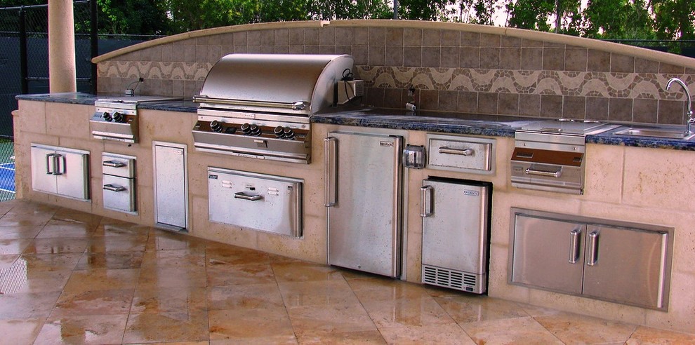 Mediterranean Outdoor Kitchen in South Carolina - Mediterranean - Patio ...